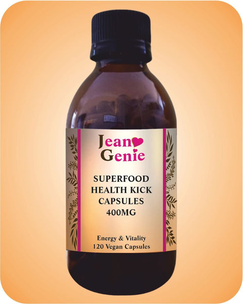 Superfood Health Kick Capsules with Maca & Turmeric | Jean Genie